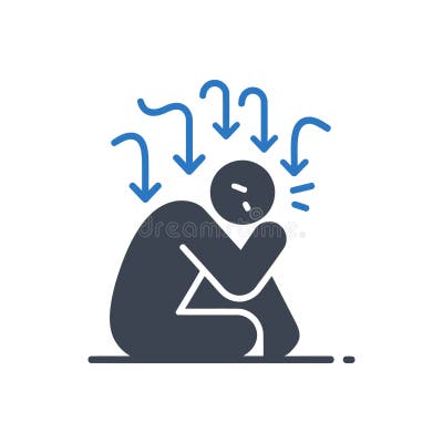 Anxious Person Icon stock vector. Illustration of emotional - 372767092