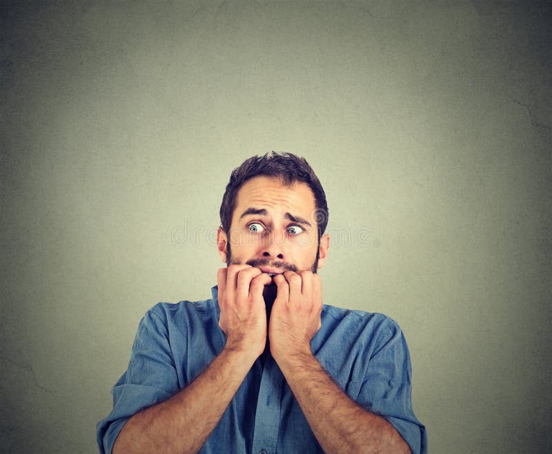 Anxious Young Man Biting His Nails, Nervous Stock Image - Image of ... Anxious Young Man Biting His Nails, Nervous Stock Image - Image of ...