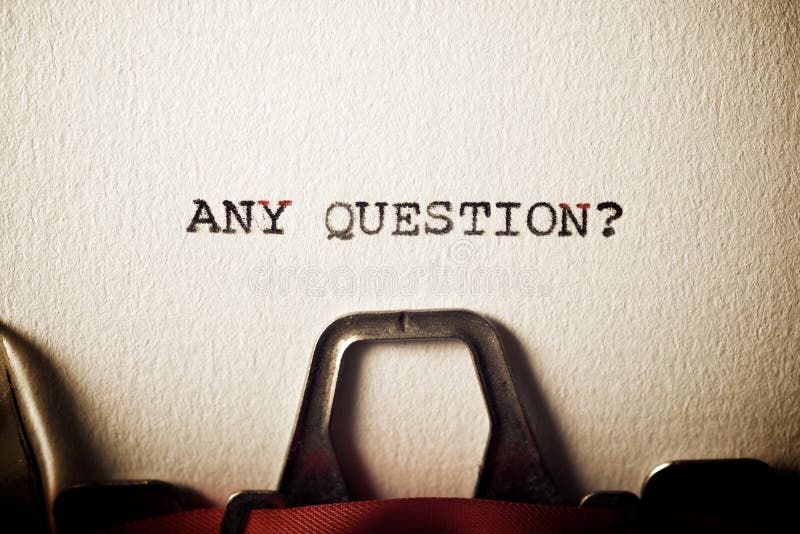 Any question? text stock image. Image of fashioned, capital - 185466053