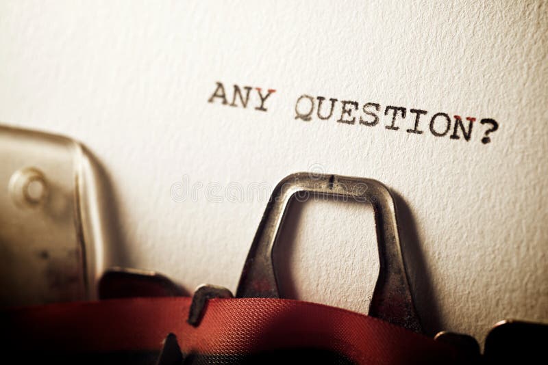 Any question? text stock photo. Image of support, idea - 185466156