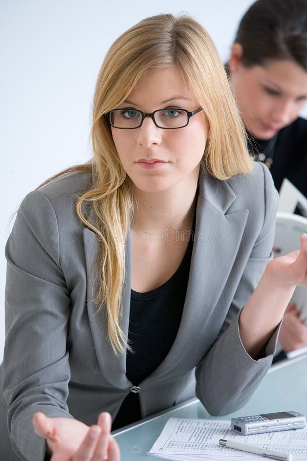 Any questions? stock image. Image of office, confident - 2011301