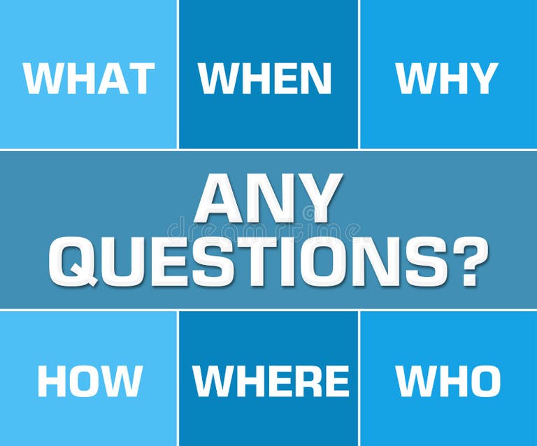 Any Questions Blue Grid stock illustration. Illustration of query ...