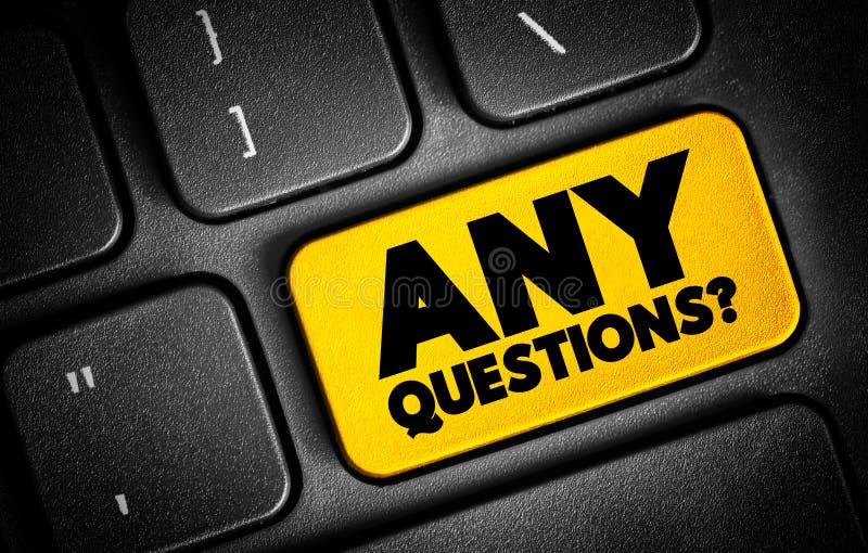 Any Questions Question Text Button on Keyboard, Concept Background ...