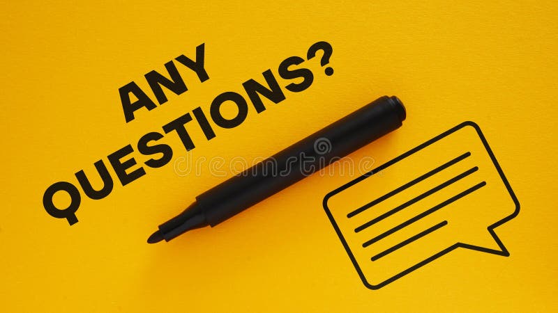 Any Questions is Shown Using the Text Stock Photo - Image of idea ...