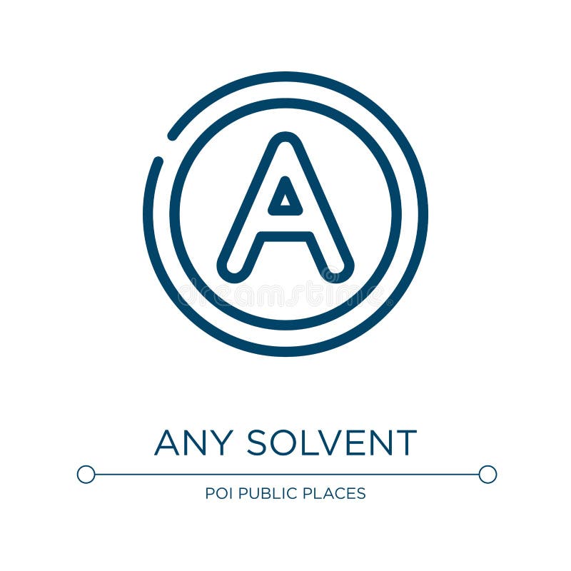 Linear Solvent Icon from Cleaning Outline Collection. Thin Line Solvent ...