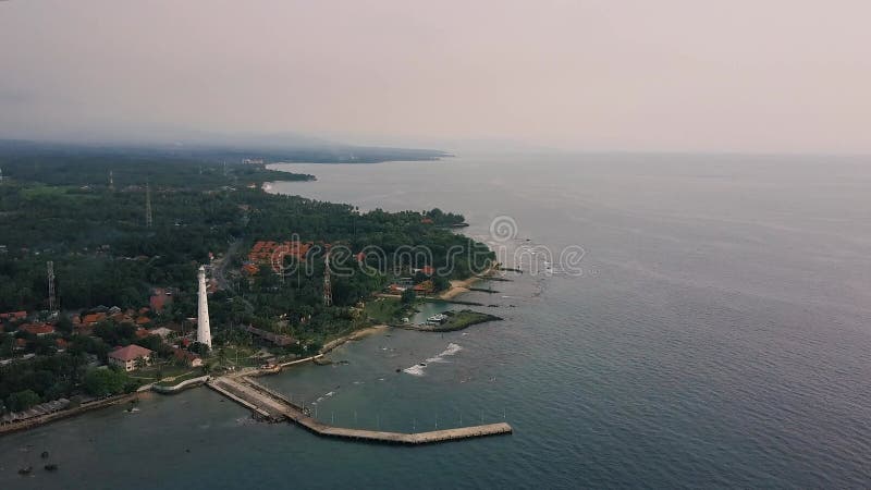 Anyer Banten Lighthouse West Java Stock Footage - Video of beach ...
