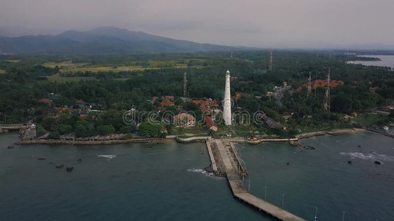 Anyer Banten Lighthouse West Java Stock Footage - Video of beach ...