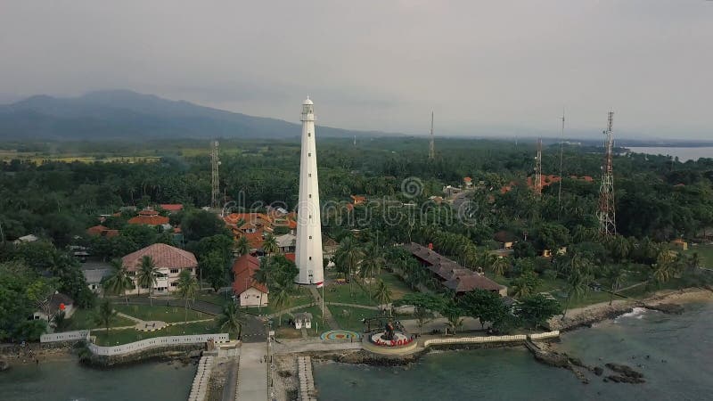 Anyer Banten Lighthouse West Java Stock Footage - Video of beach ...