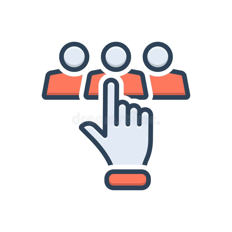 Color Illustration Icon for Anyone, Somebody and Select Stock ...