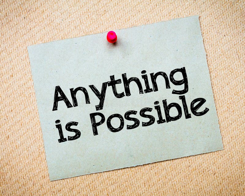 Anything is possible stock photo. Image of people, note - 52028670