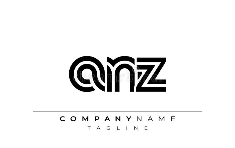 ANZ Creative Unique Modern Letter Logo Design Stock Vector ...