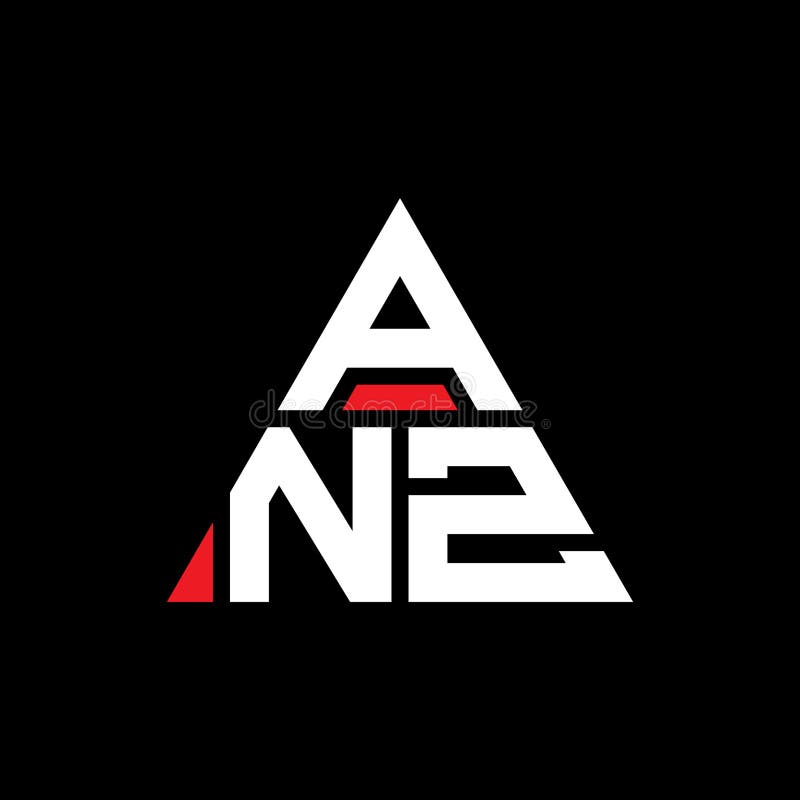 ANZ Triangle Letter Logo Design with Triangle Shape. ANZ Triangle Logo ...