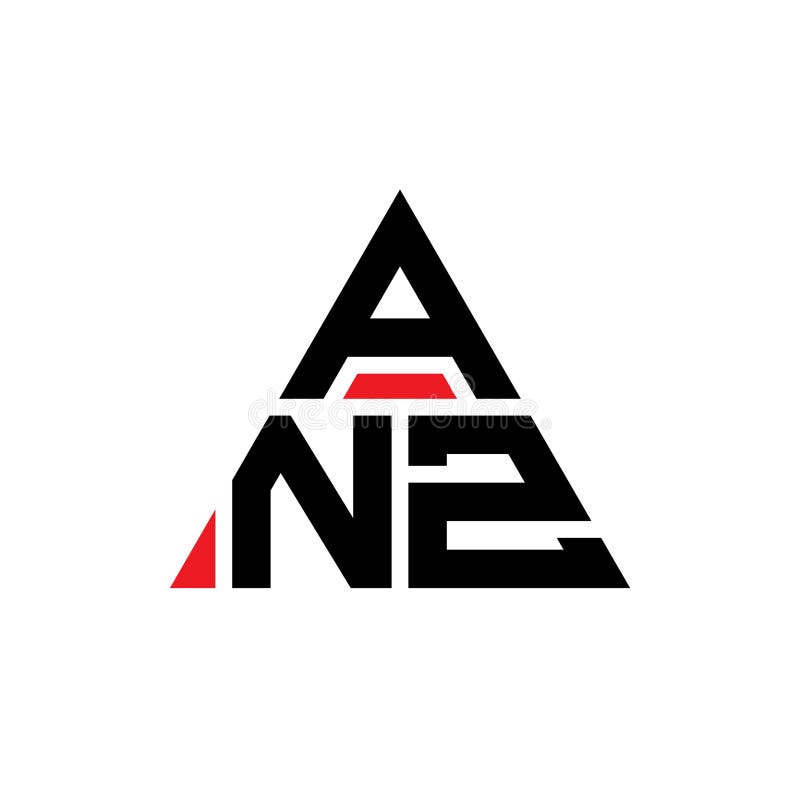 ANZ Triangle Letter Logo Design with Triangle Shape. ANZ Triangle Logo ...