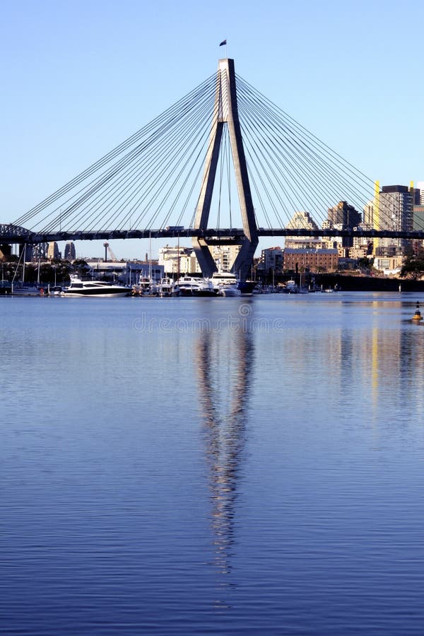 Anzac Bridge & Sydney CBD Editorial Stock Image - Image of sydney ...