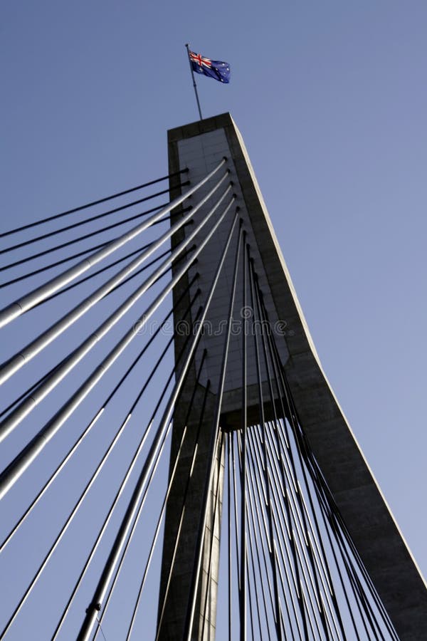 Anzac Bridge editorial stock photo. Image of construction - 1226983