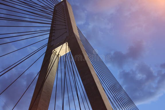 Anzac Bridge editorial stock image. Image of anzac, transport - 8686294