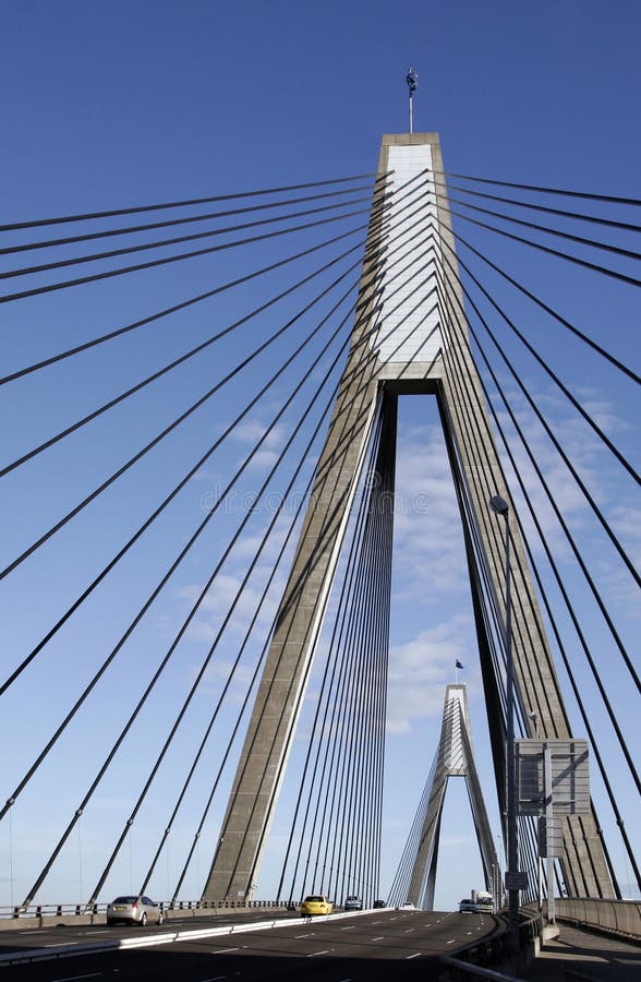 Anzac Bridge, Sydney, Australia Stock Image - Image of transportation ...