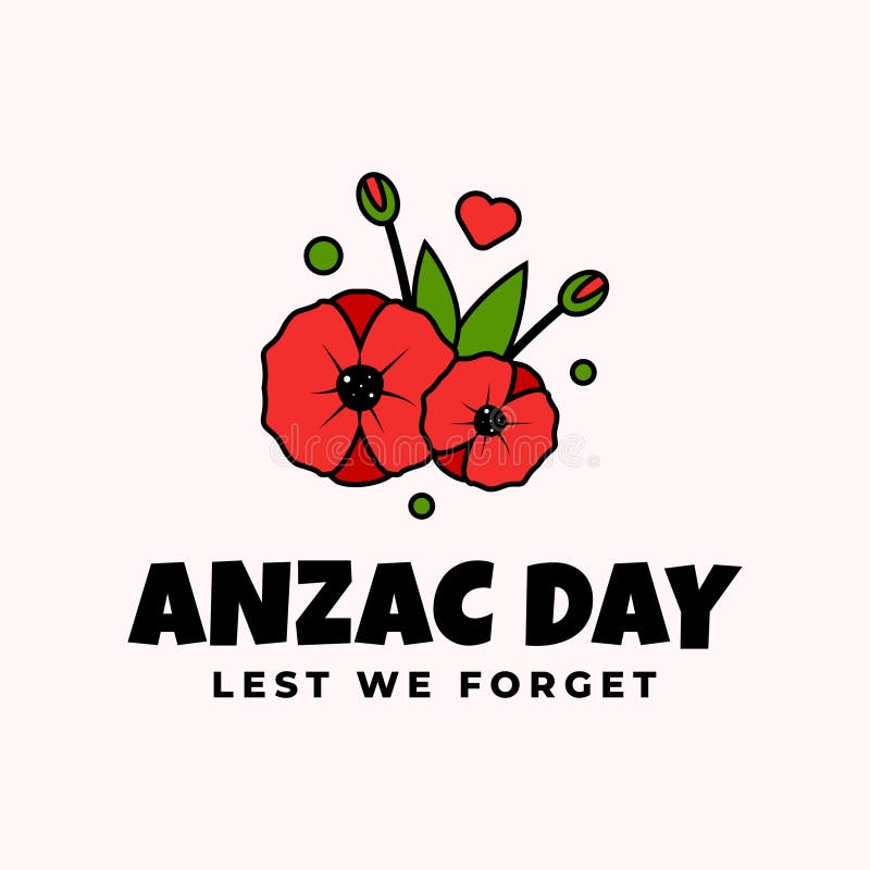 Anzac Day Illustration Design with Groovy Style Stock Illustration ...