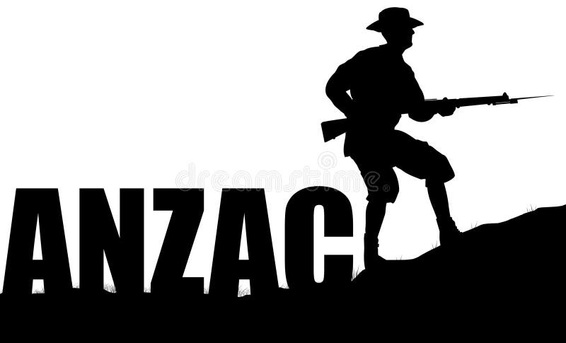 ANZAC-illustratie Van Een Solider Stock Illustratie - Illustration of ...