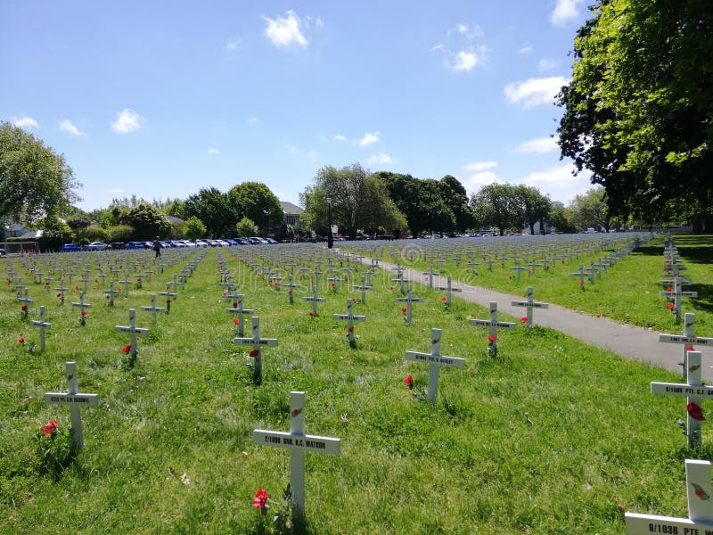 Anzac editorial image. Image of field, memorial, cross - 131802820