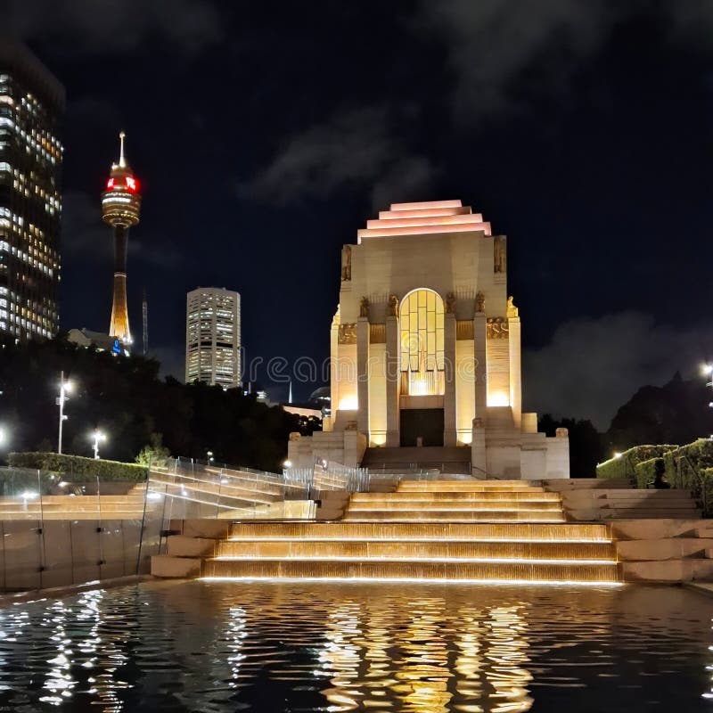 Anzac Memorial Illuminated in Sydney Australia Editorial Photo - Image ...