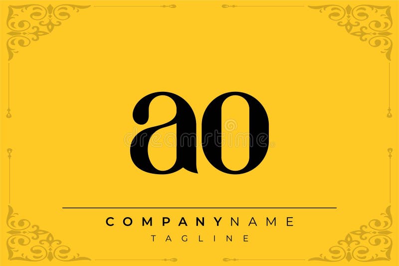 AO abstract luxury logo stock vector. Illustration of typography ...