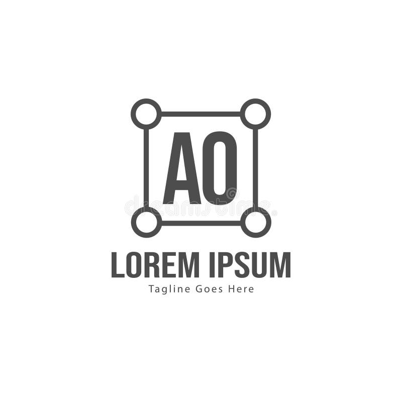 AO Letter Logo Design. Creative Modern AO Letters Icon Illustration ...