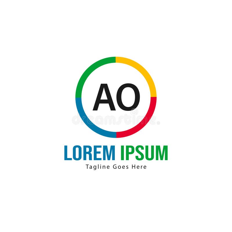 AO Letter Logo Design. Creative Modern AO Letters Icon Illustration ...