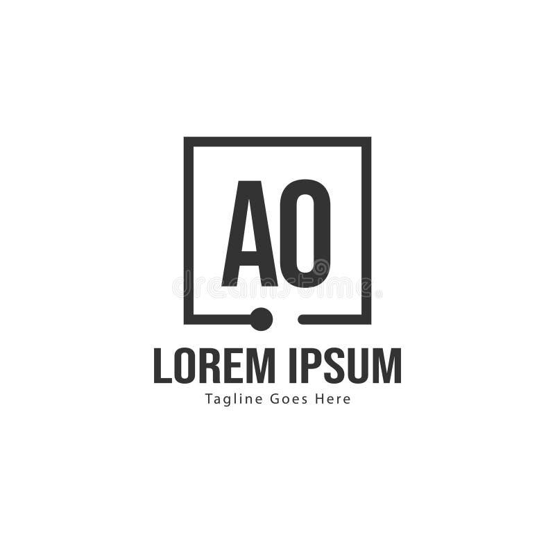 AO Letter Logo Design. Creative Modern AO Letters Icon Illustration ...
