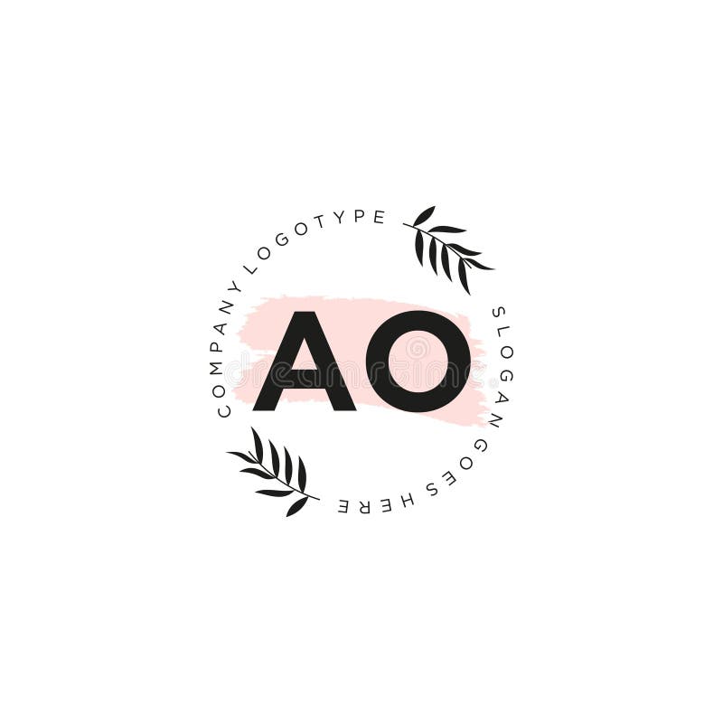 AO Letter Logo Icon Design Template Elements Stock Vector ...