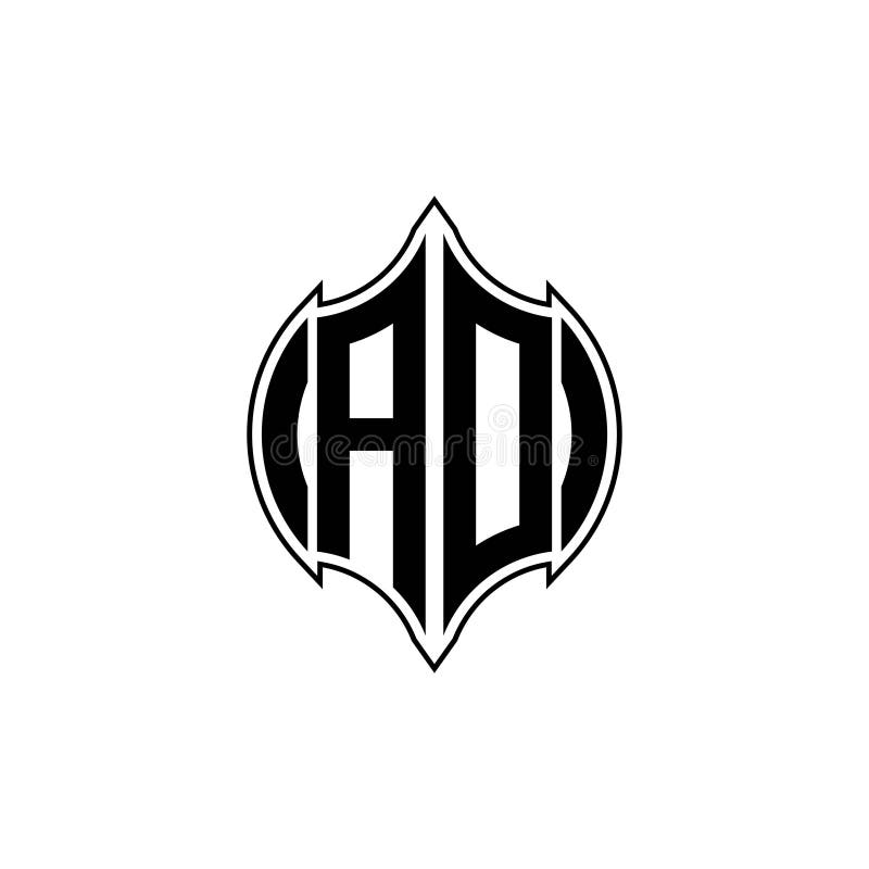 AO Logo Monogram Geometric Shield Shape Style Stock Vector ...
