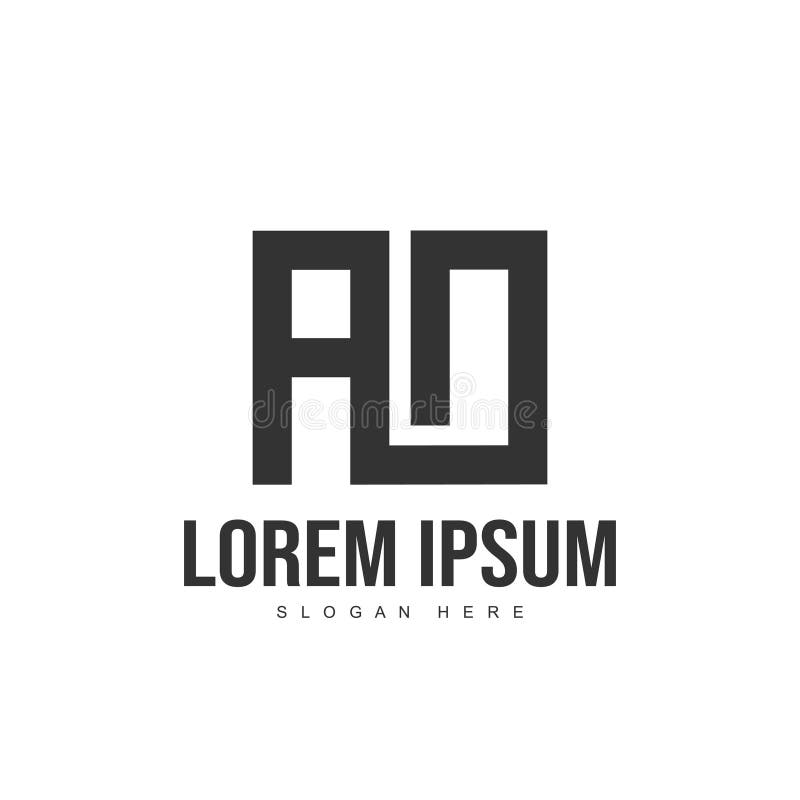 AO Logo Template Design. Initial Letter Logo Design Stock Vector ...