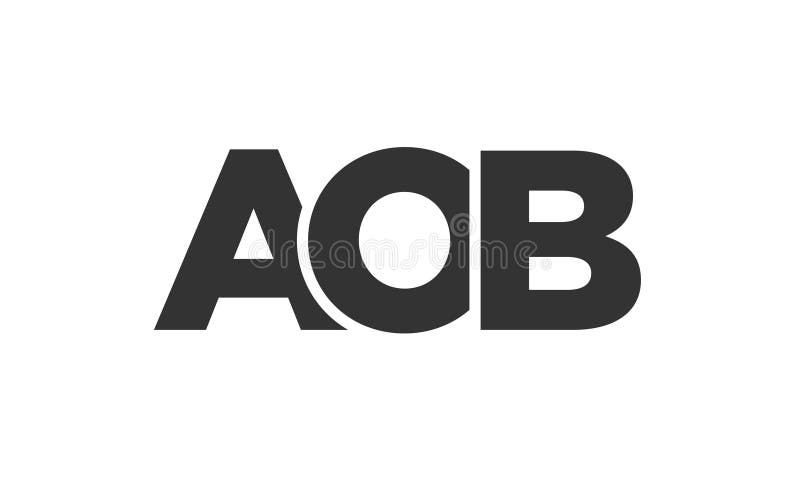 AOB Logo Design Template with Strong and Modern Bold Text. Initial ...