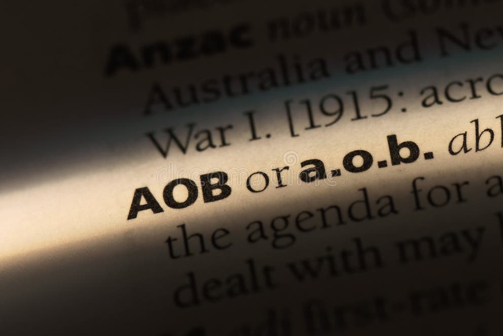 Aob stock image. Image of isolated, page, closeup, writing - 114410263