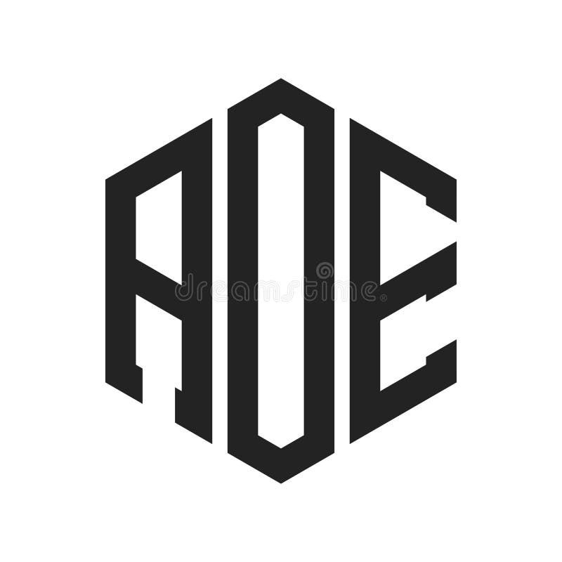 AOE Logo Design. Initial Letter AOE Monogram Logo Using Hexagon Shape ...