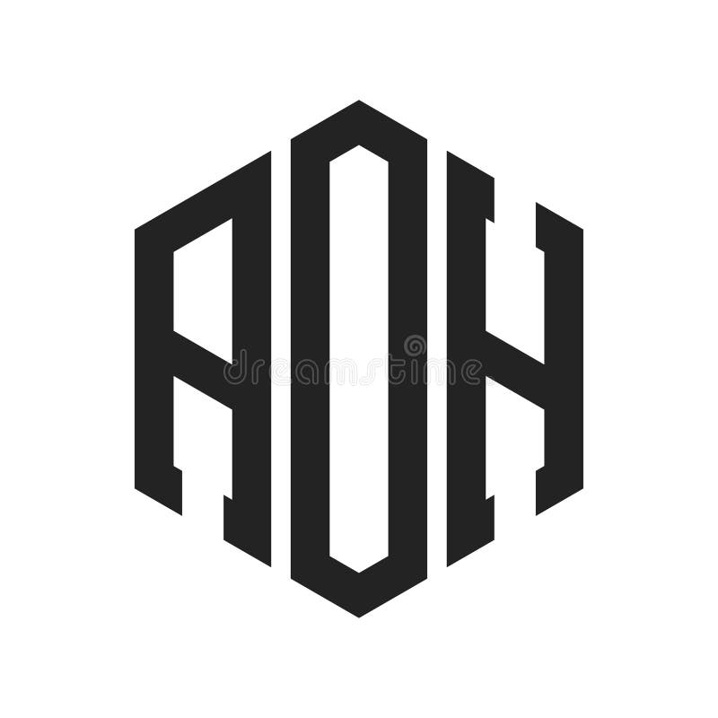 AOH Logo Design. Initial Letter AOH Monogram Logo Using Hexagon Shape ...