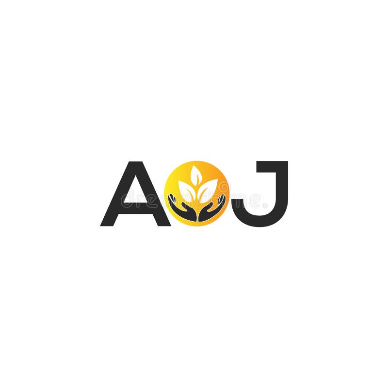 AOJ Letter Logo Design on WHITE Background. AOJ Creative Initials ...