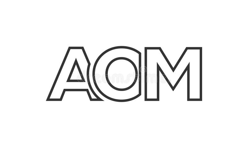 AOM Logo Design Template with Strong and Modern Bold Text. Initial ...