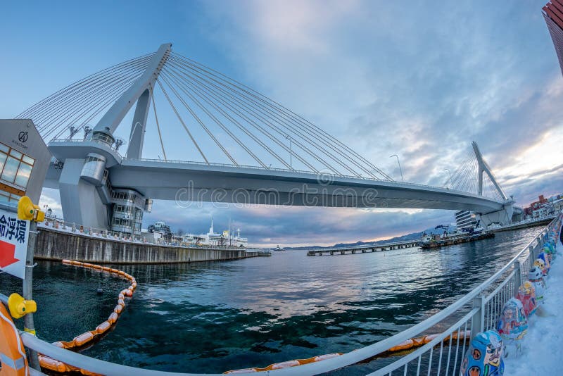 Aomori Bay Bridge in Winter Editorial Photo - Image of season, tourism ...
