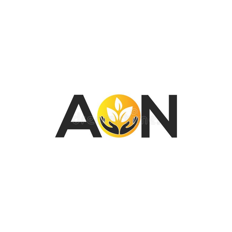 AON Letter Logo Design on BLACK Background. AON Creative Initials ...