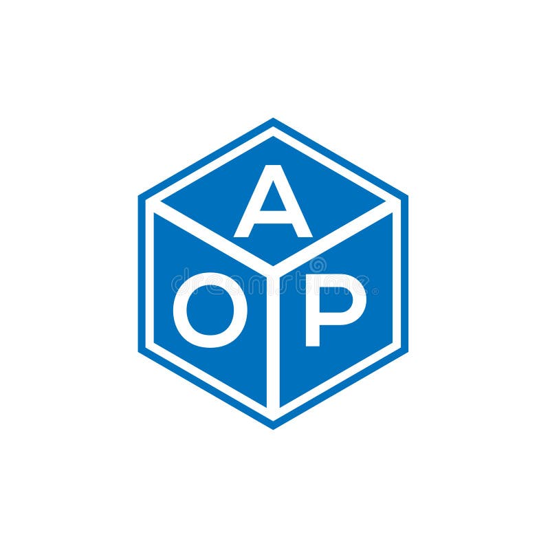 AOP Letter Logo Design on Black Background. AOP Creative Initials ...