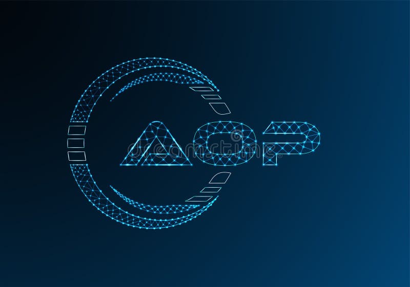 AOP Low Poly Letter Logo Vector Design. Stock Illustration ...