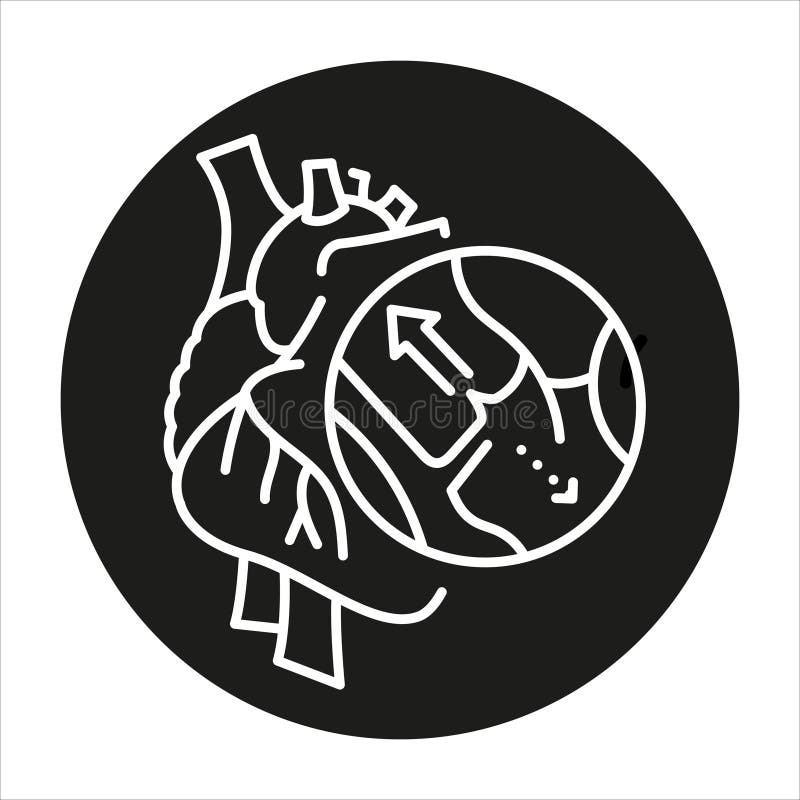 Aortic Regurgitation Line Black Icon. Sign for Web Page Stock Vector ...