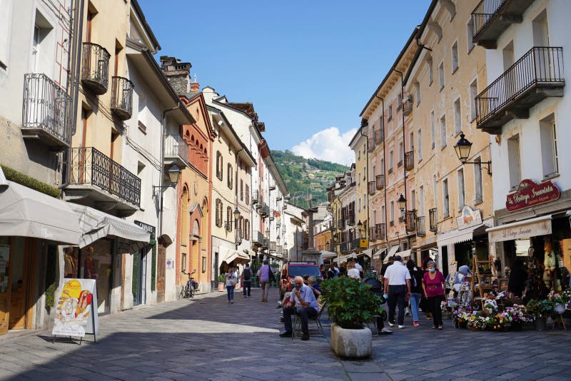 AOSTA, ITALY - AUGUST 20, 2021: Historic Town of Aosta, Italy Editorial ...