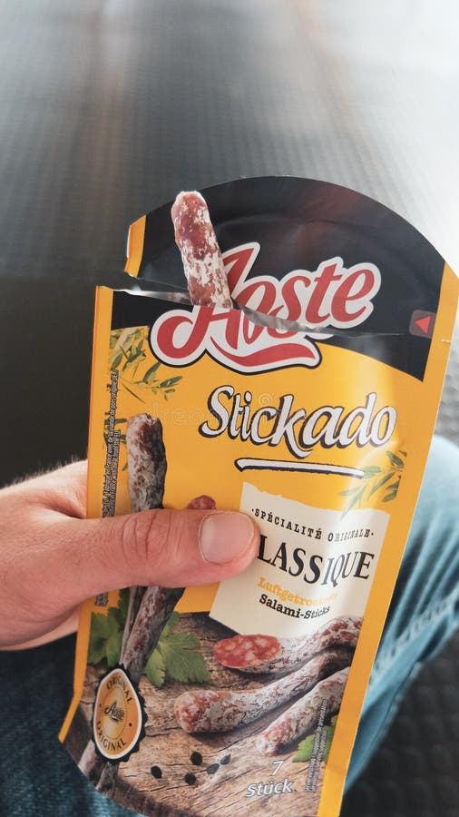 Aoste Sausage Stickado. Meat Snacking, Salami Sticks Editorial Image ...