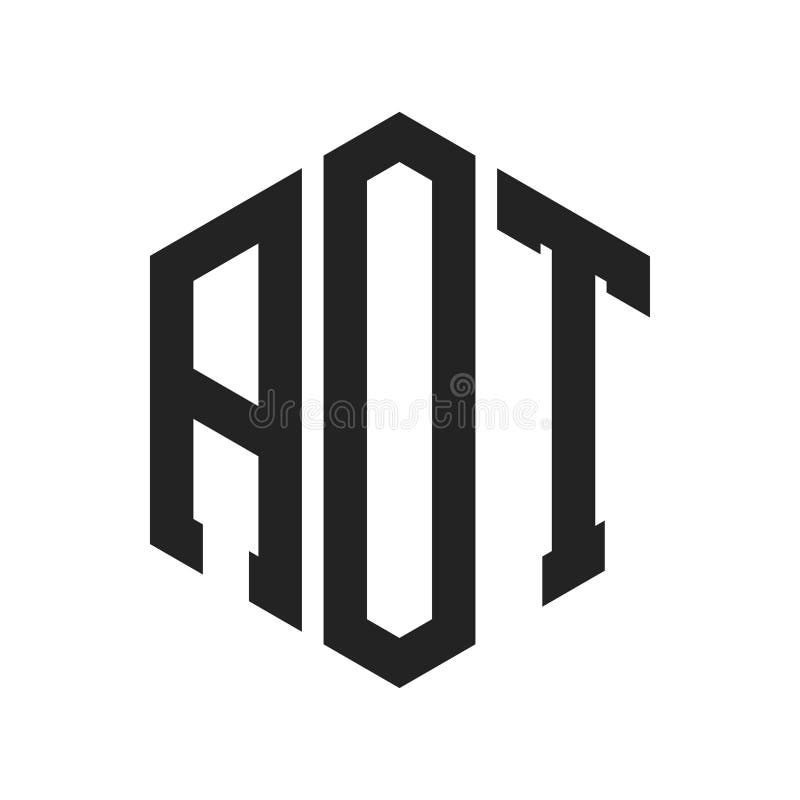 AOT Logo Design. Initial Letter AOT Monogram Logo Using Hexagon Shape ...