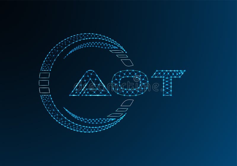 AOT Low Poly Letter Logo Vector Design. Stock Illustration ...