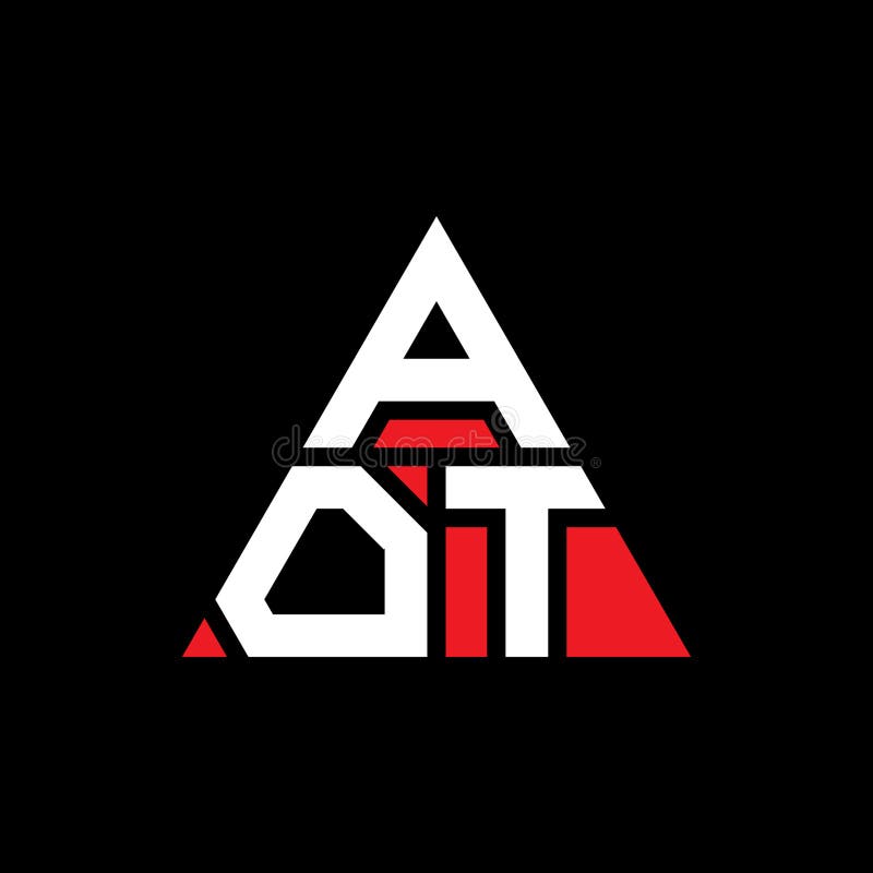 AOT Triangle Letter Logo Design with Triangle Shape. AOT Triangle Logo ...