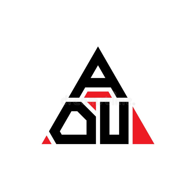 AOU Triangle Letter Logo Design with Triangle Shape. AOU Triangle Logo ...