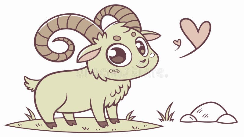 Aoudad Sheep Animated Runs House Bag Vector Stock Vector - Illustration ...